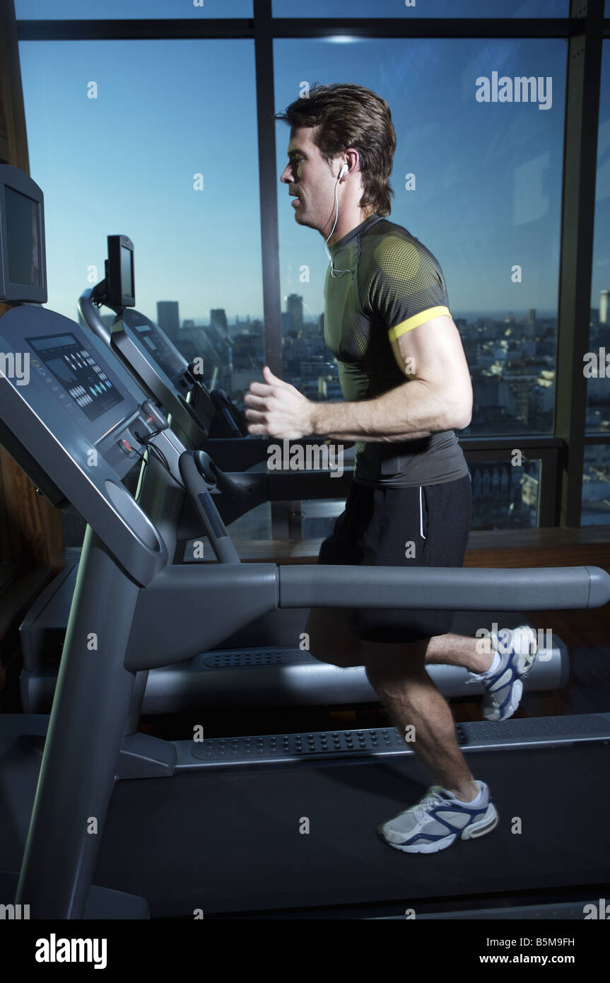 Hispanic male on treadmill hi-res stock photography and images - Alamy