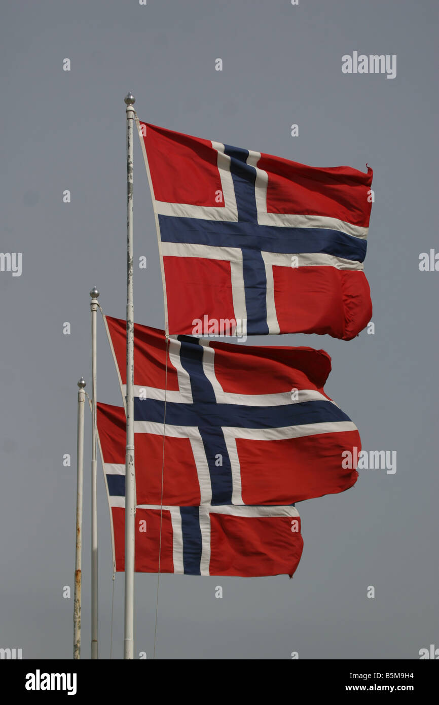 Norwegian flags hi-res stock photography and images - Alamy