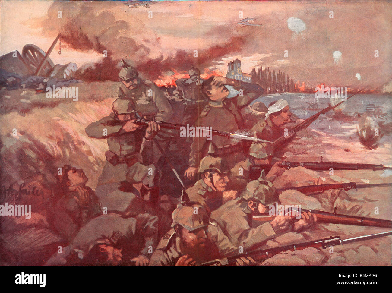 2 G55 W1 1914 10 E WWI Battle of Rheims Sailer History World War I ...