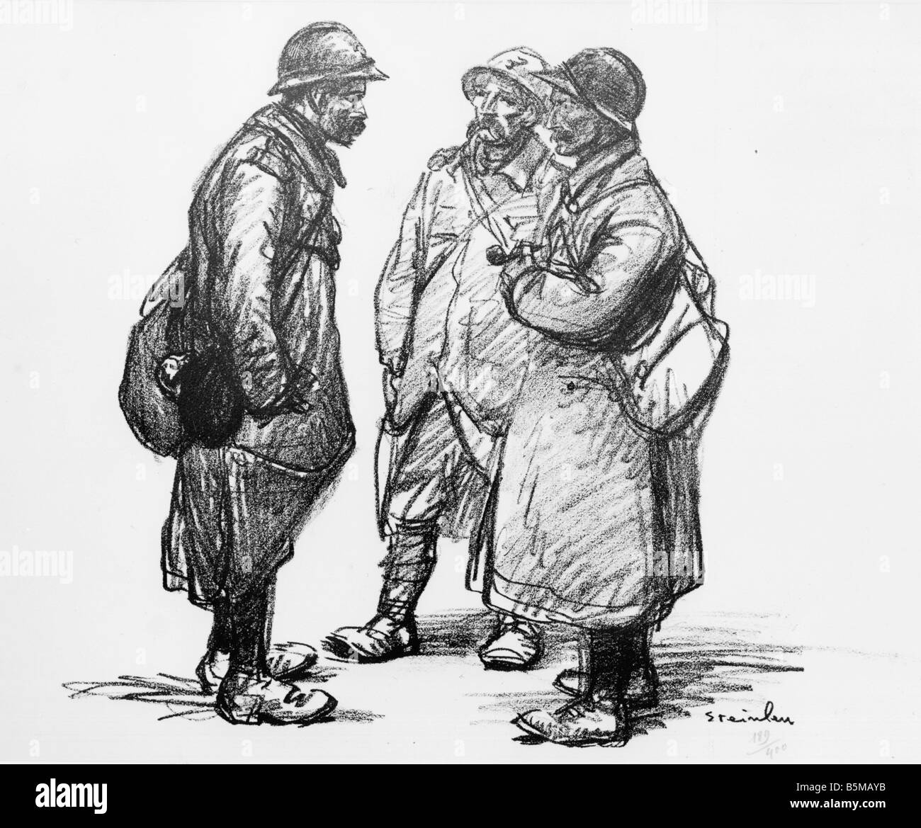 Three soldiers Black and White Stock Photos & Images - Alamy