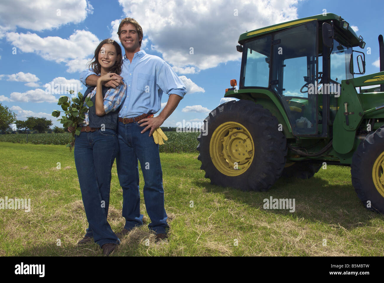 A young couple on the farm Stock Photo - Alamy