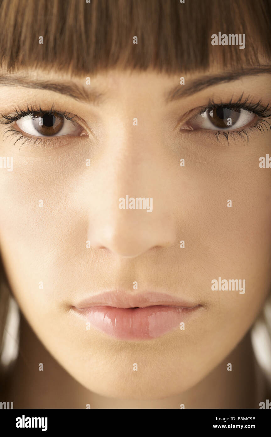 Person with bangs in their eyes hi-res stock photography and images - Alamy