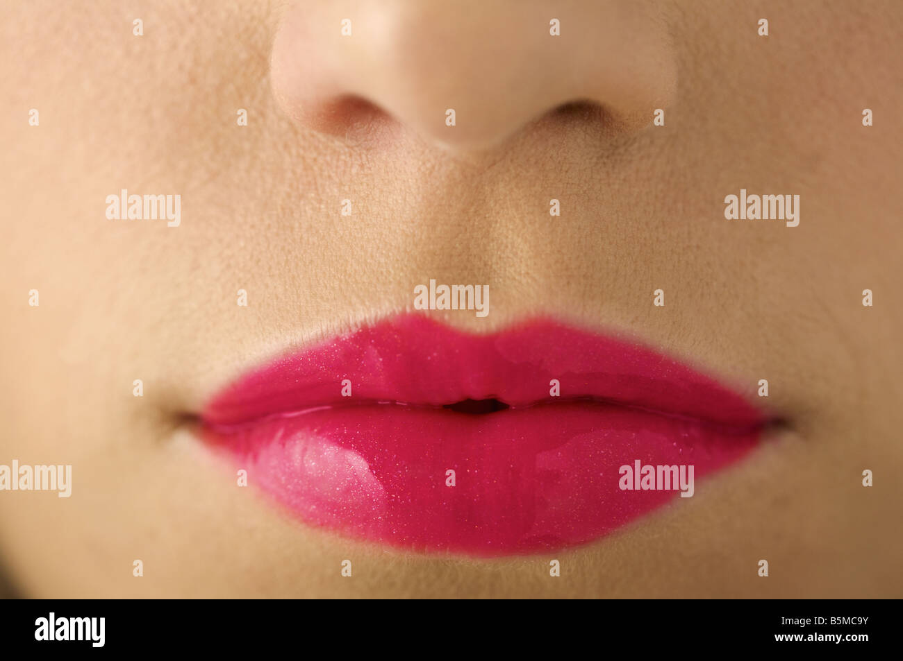 A woman's mouth with her lips parted Stock Photo - Alamy