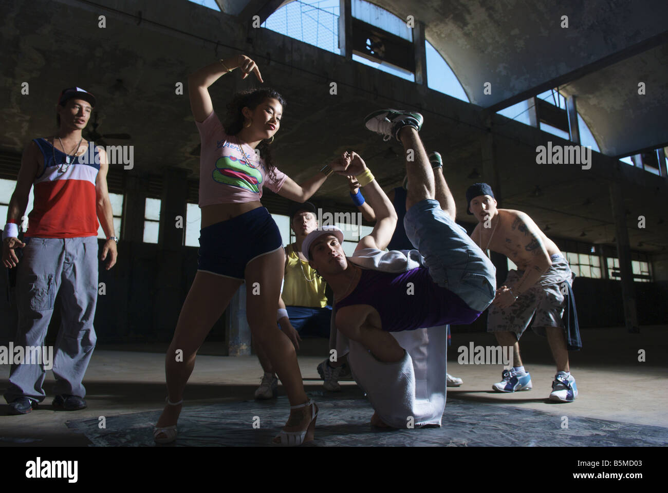 A group of break-dancers Stock Photo - Alamy