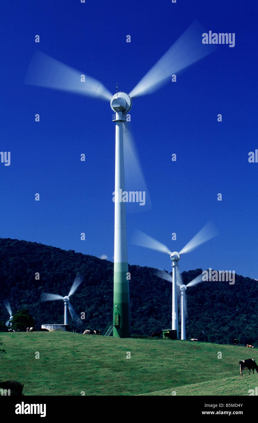 Giant windmills provide electricity to the small north Queensland town ...