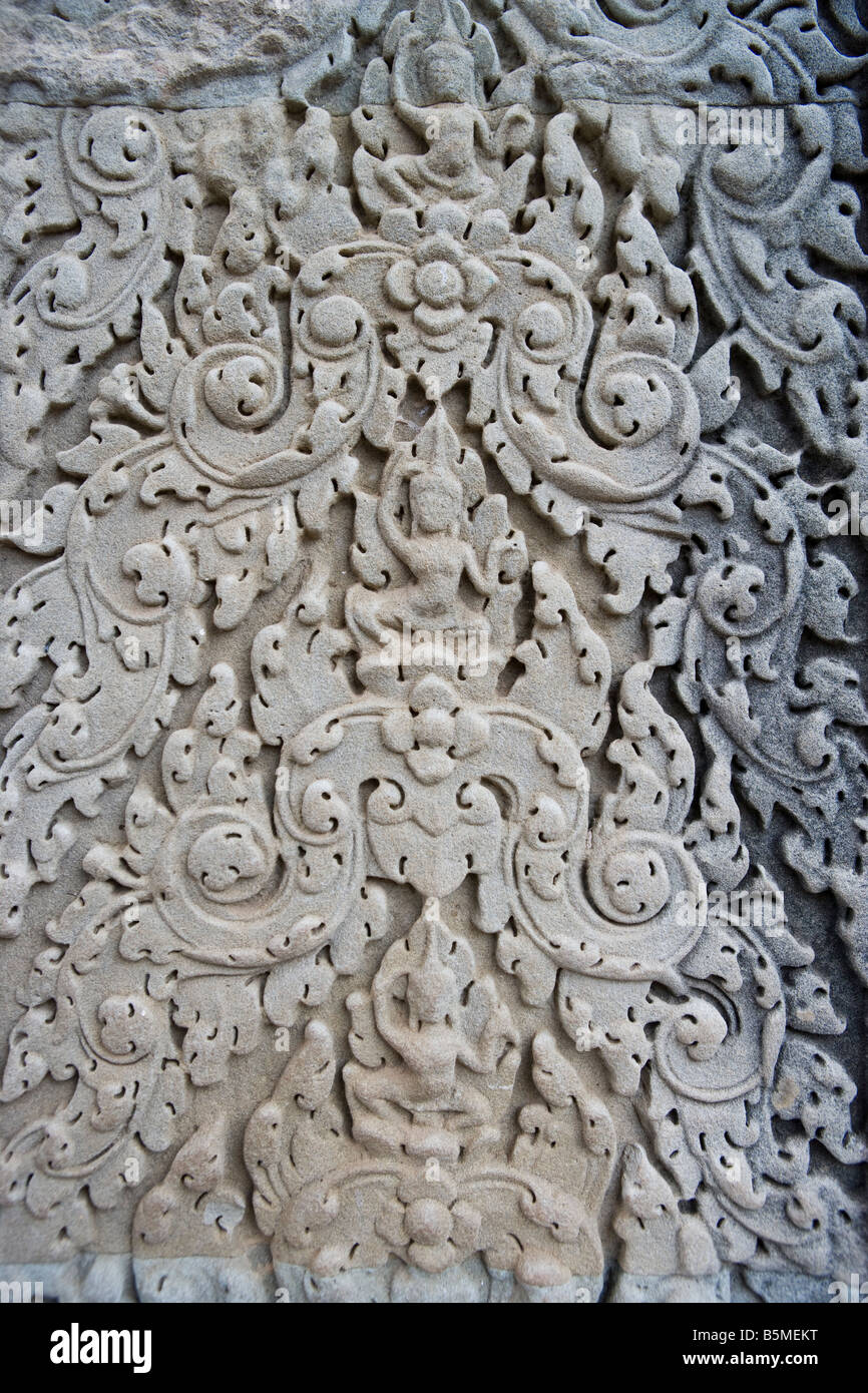 Details of carvings of Apsara in the temples of Angkor Wat Siem Reap ...