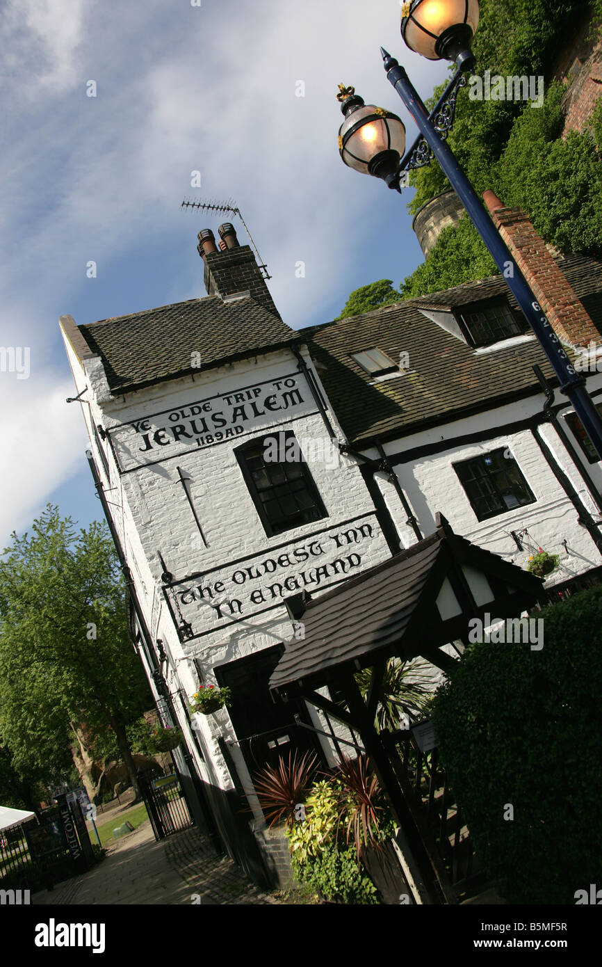 City of Nottingham, England. Ye Olde Trip To Jerusalem Inn is reputed ...