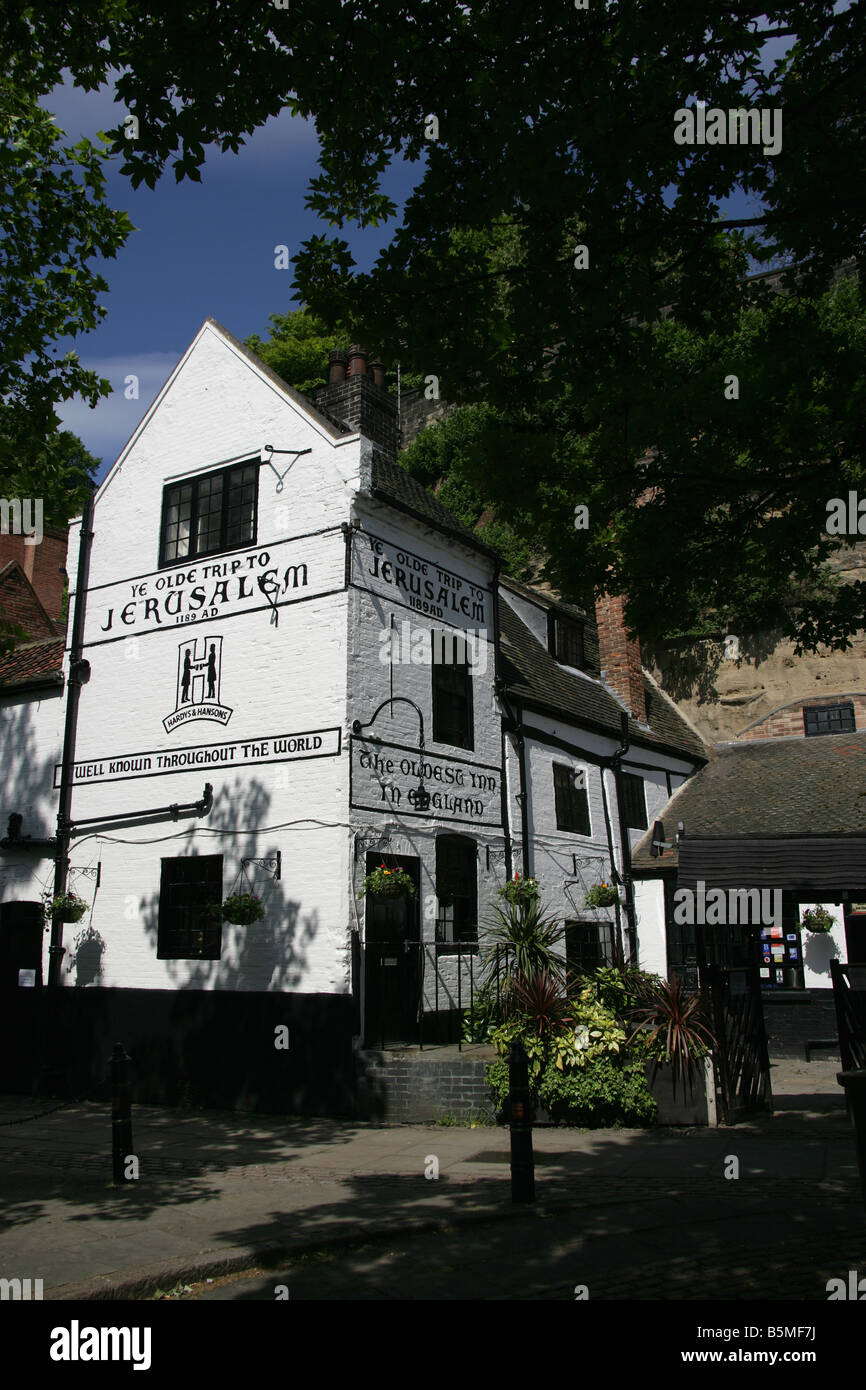 City of Nottingham, England. Ye Olde Trip To Jerusalem Inn is reputed ...