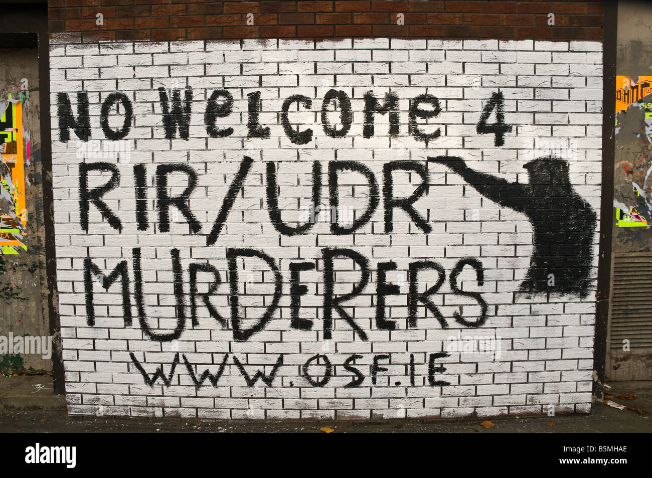 Republican nationalist mural on divis street falls hi-res stock ...