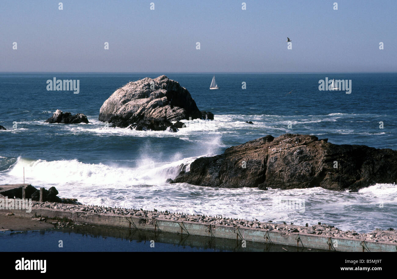 Sutro Baths ruins and Seal Rocks Golden Gate National Recreation Area ...