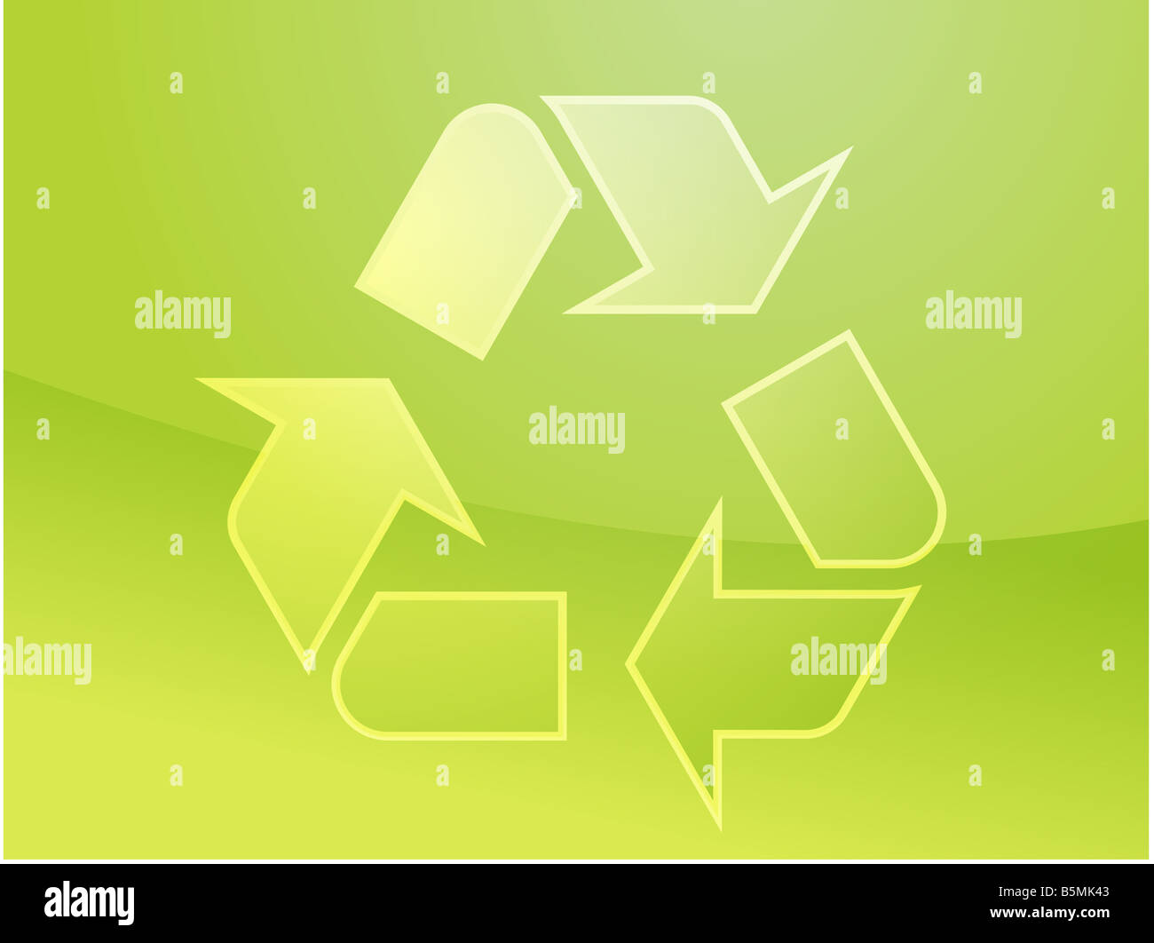 Recycling eco symbol illustration of three pointing arrows Stock Photo ...