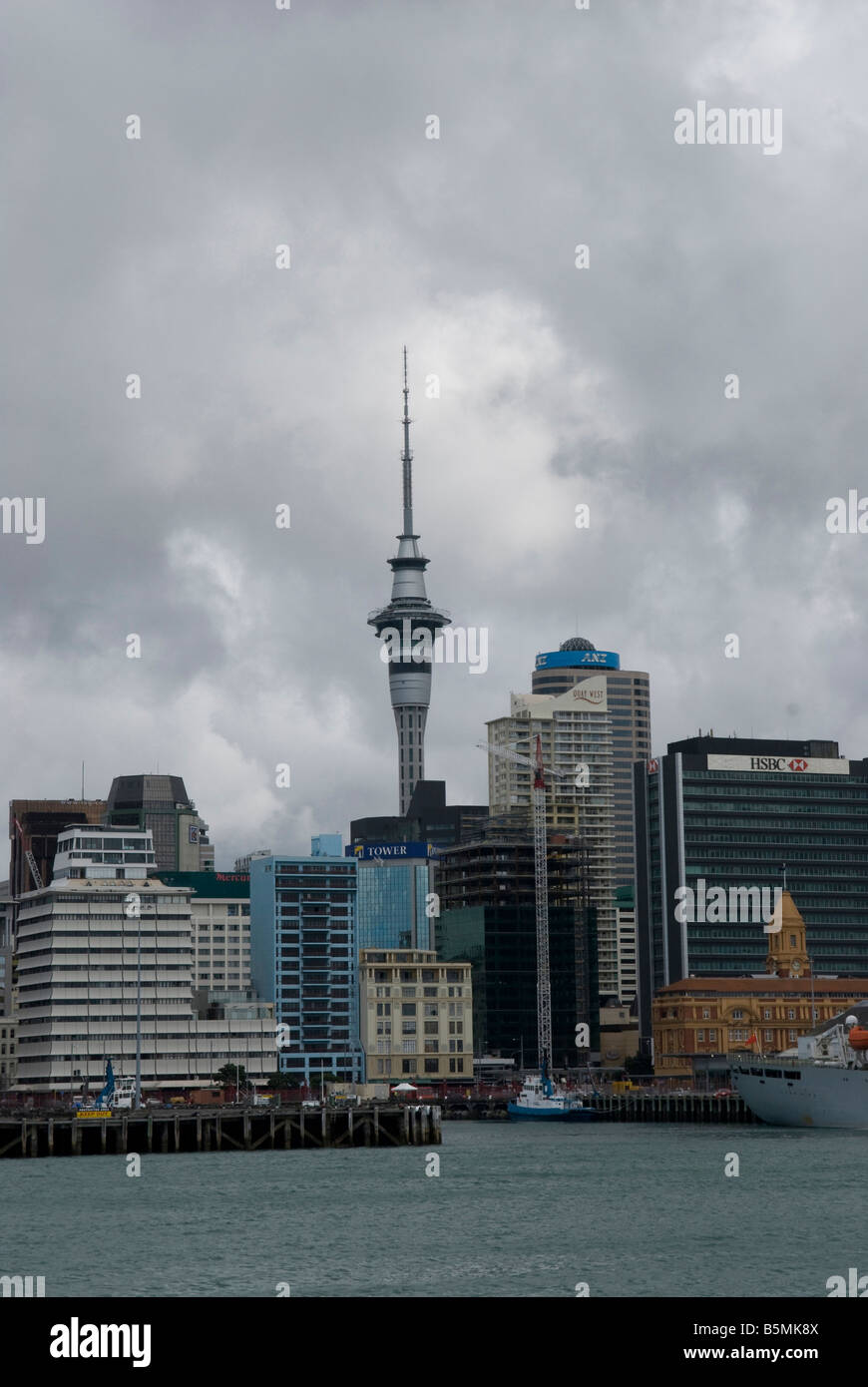 Auckland skyline from the harbour Stock Photo - Alamy