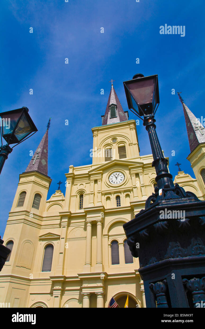 St. Louis Cathedral on Jackson Square New Orleans Louisiana USA Stock ...