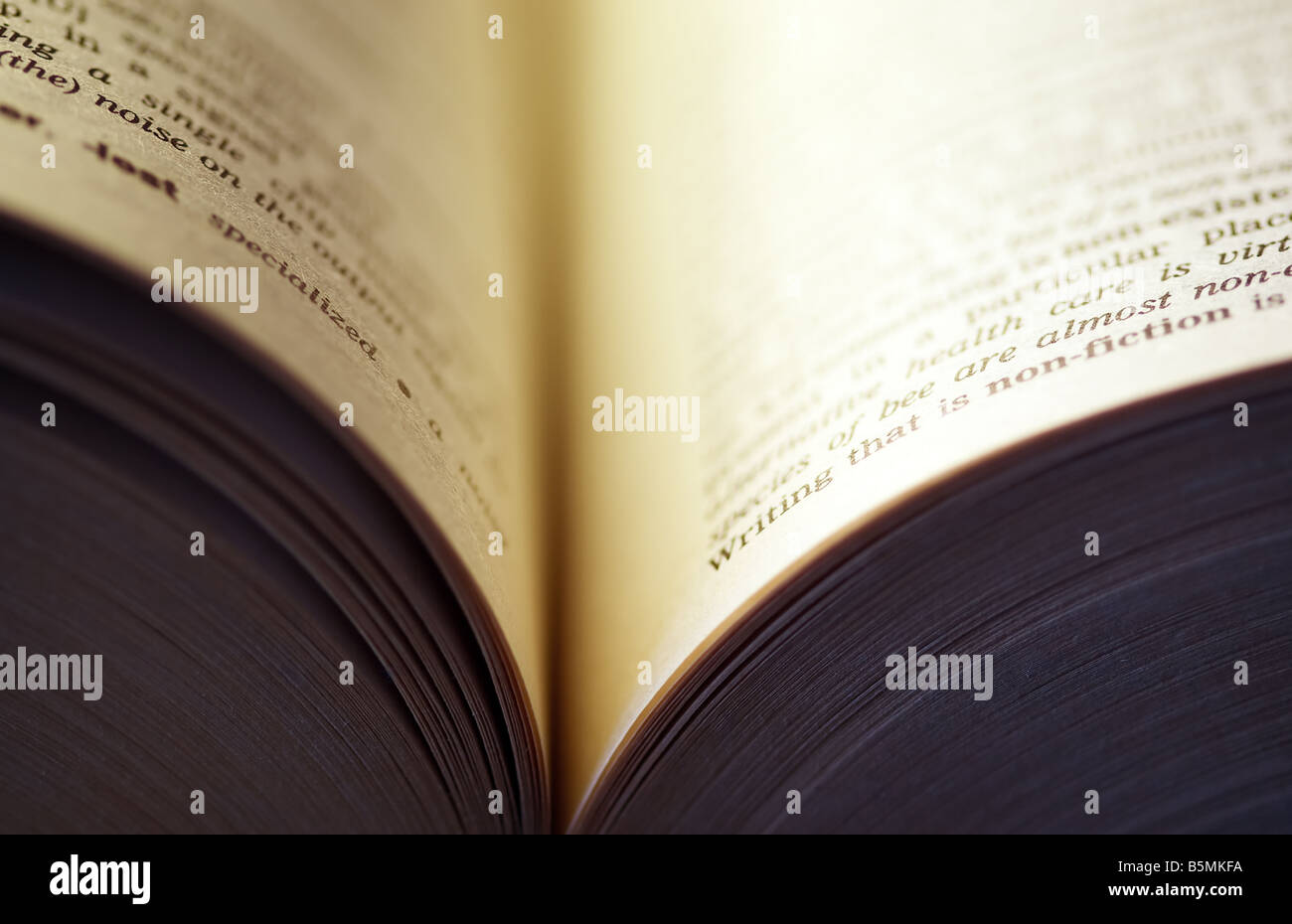 Old open book Stock Photo - Alamy