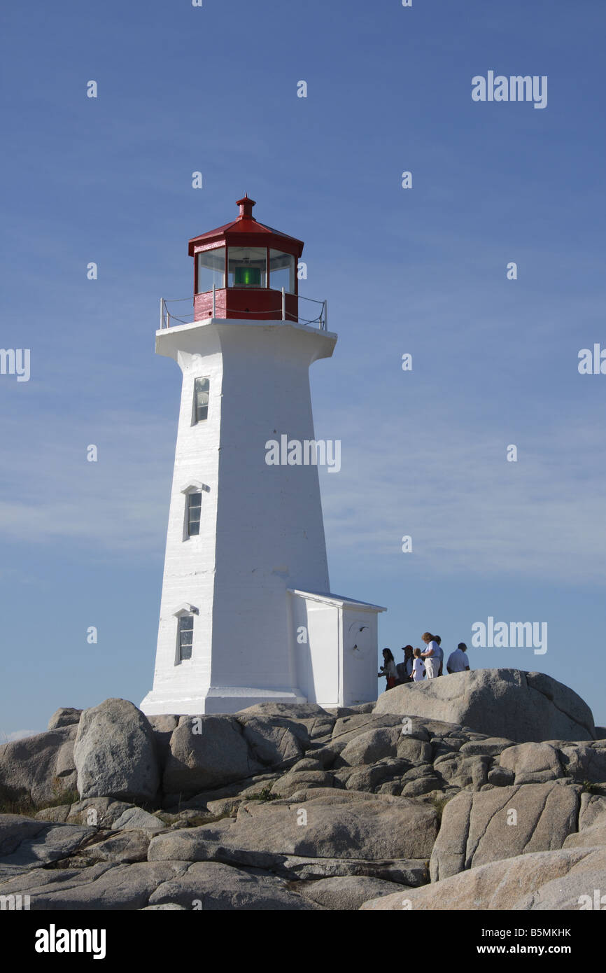 famous lighthouse on the rocks of Peggy's Cove, Nova Scotia, Canada ...