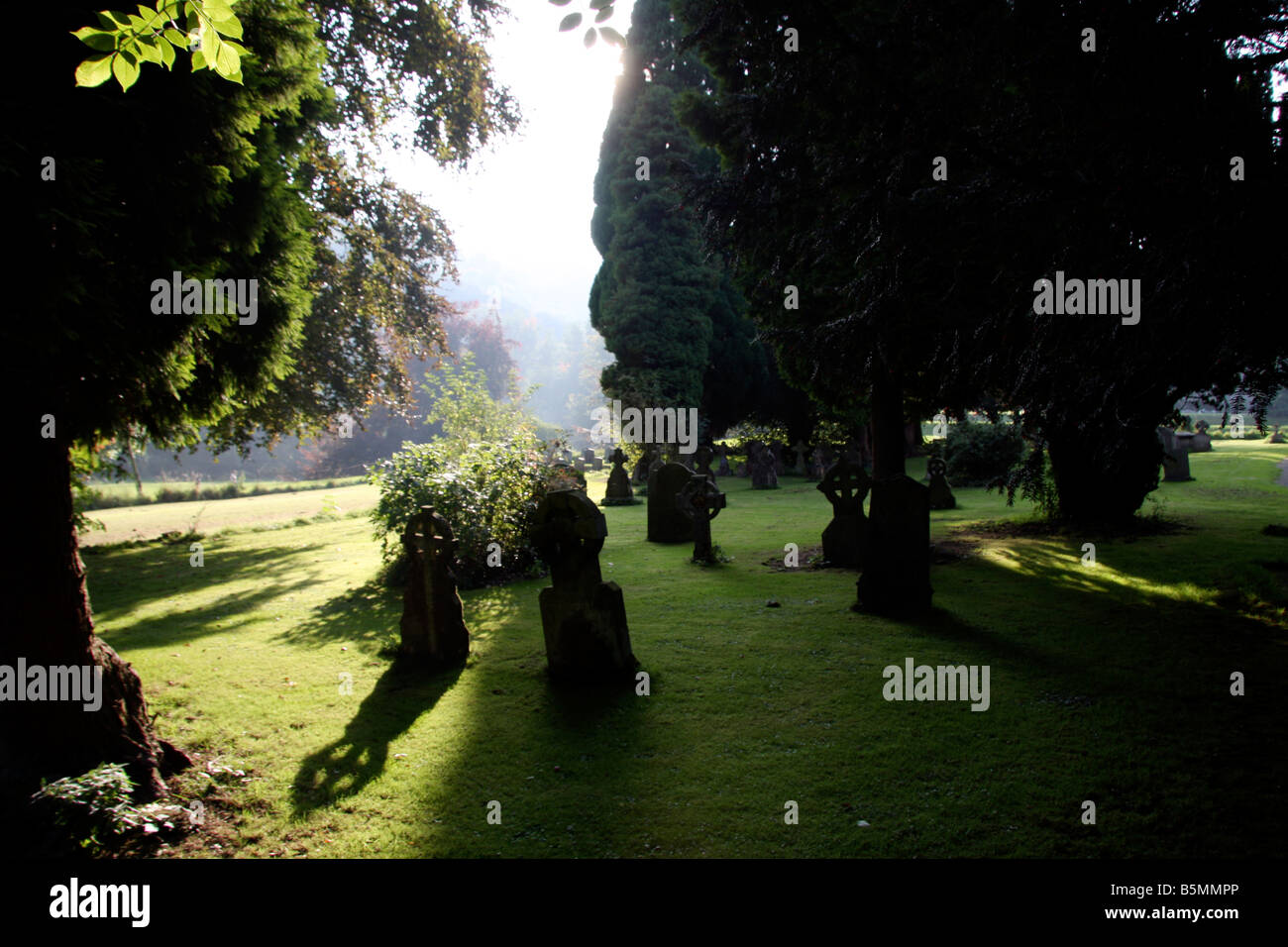 graveyard St Bartrams Ilam Stock Photo - Alamy