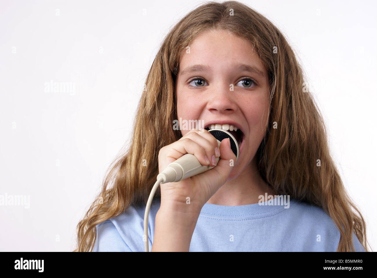 Child with microphone Stock Photo - Alamy
