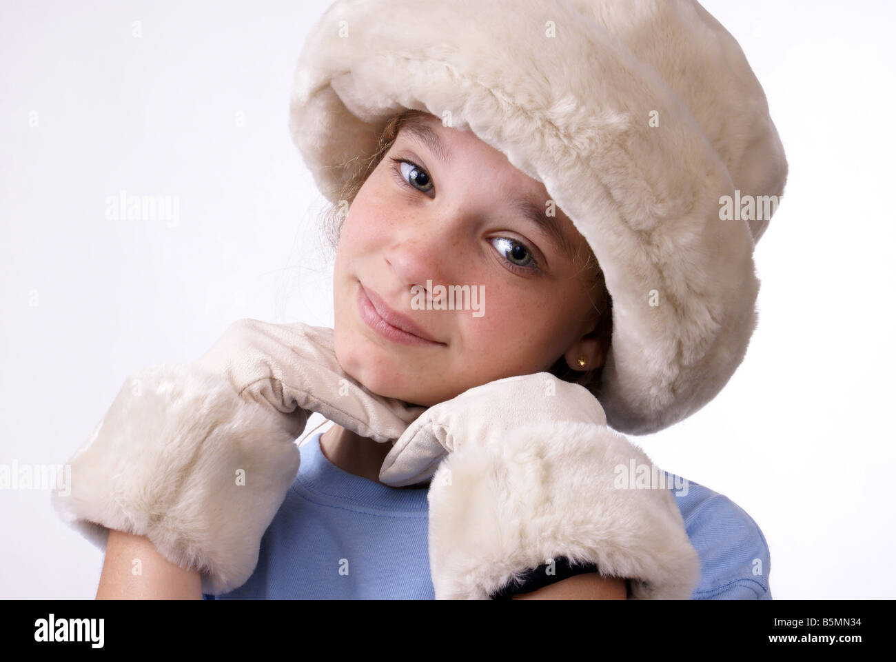 Little Girl Being Sweet and Coy Stock Photo - Alamy