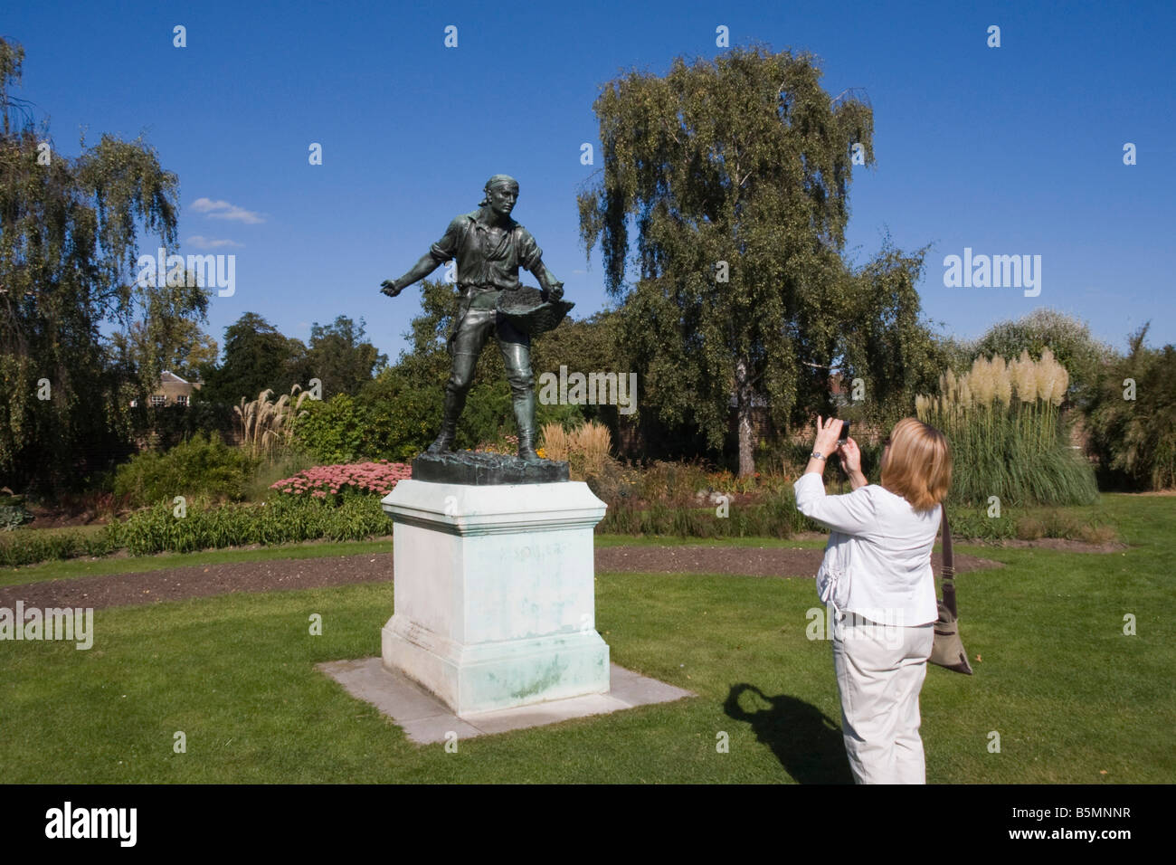 Statue of the Sower in the Royal Botanic Gardens Kew Richmond Surrey ...