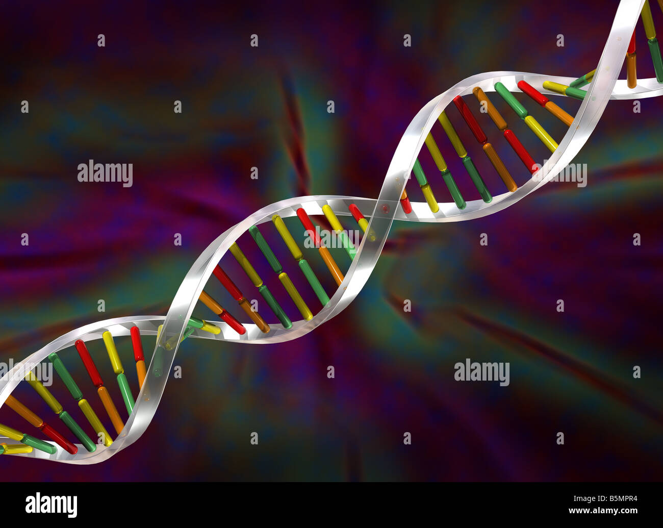 Illustration of a double helix DNA strand Stock Photo - Alamy