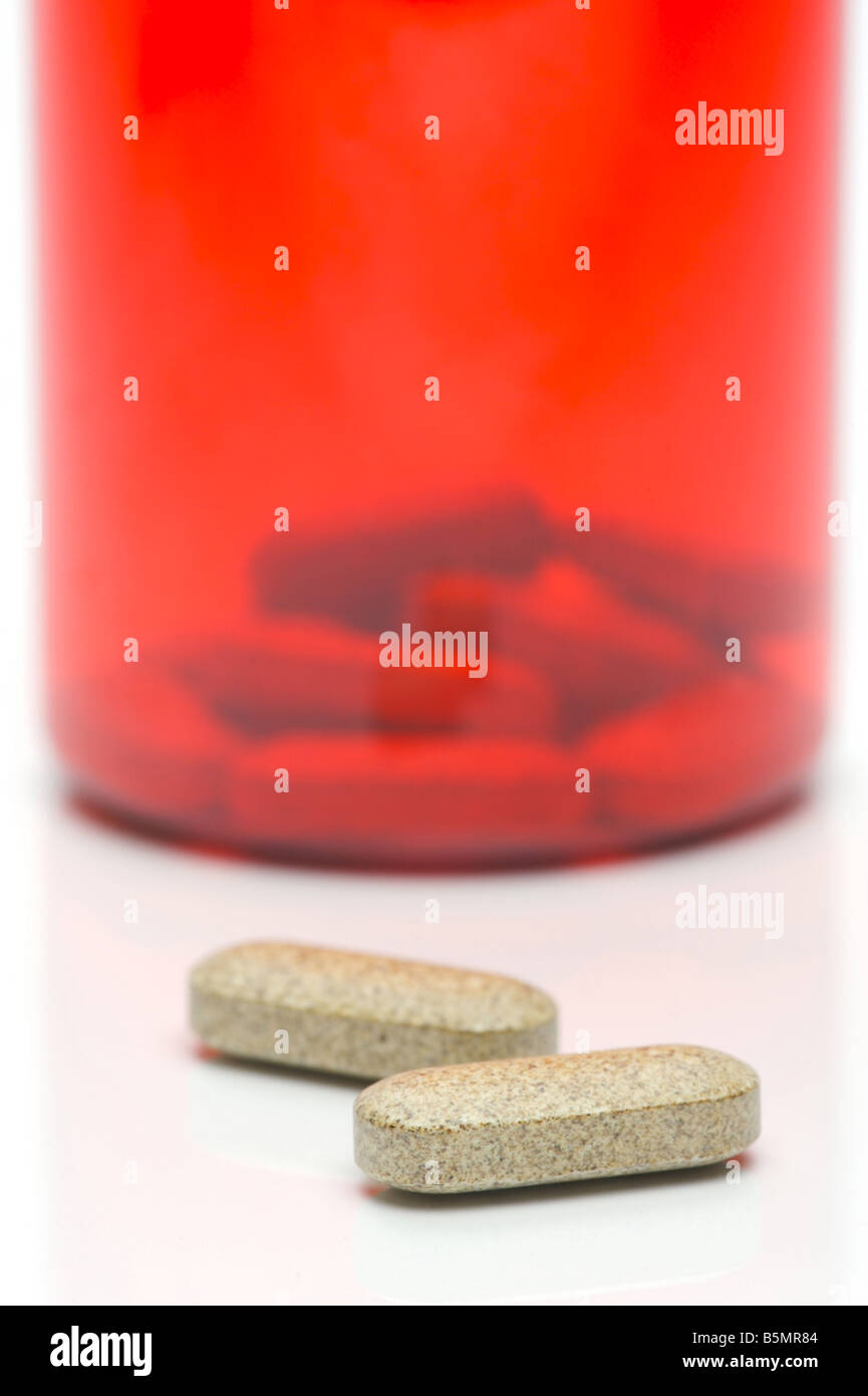Prescription tablets isolated against a white background Stock Photo ...
