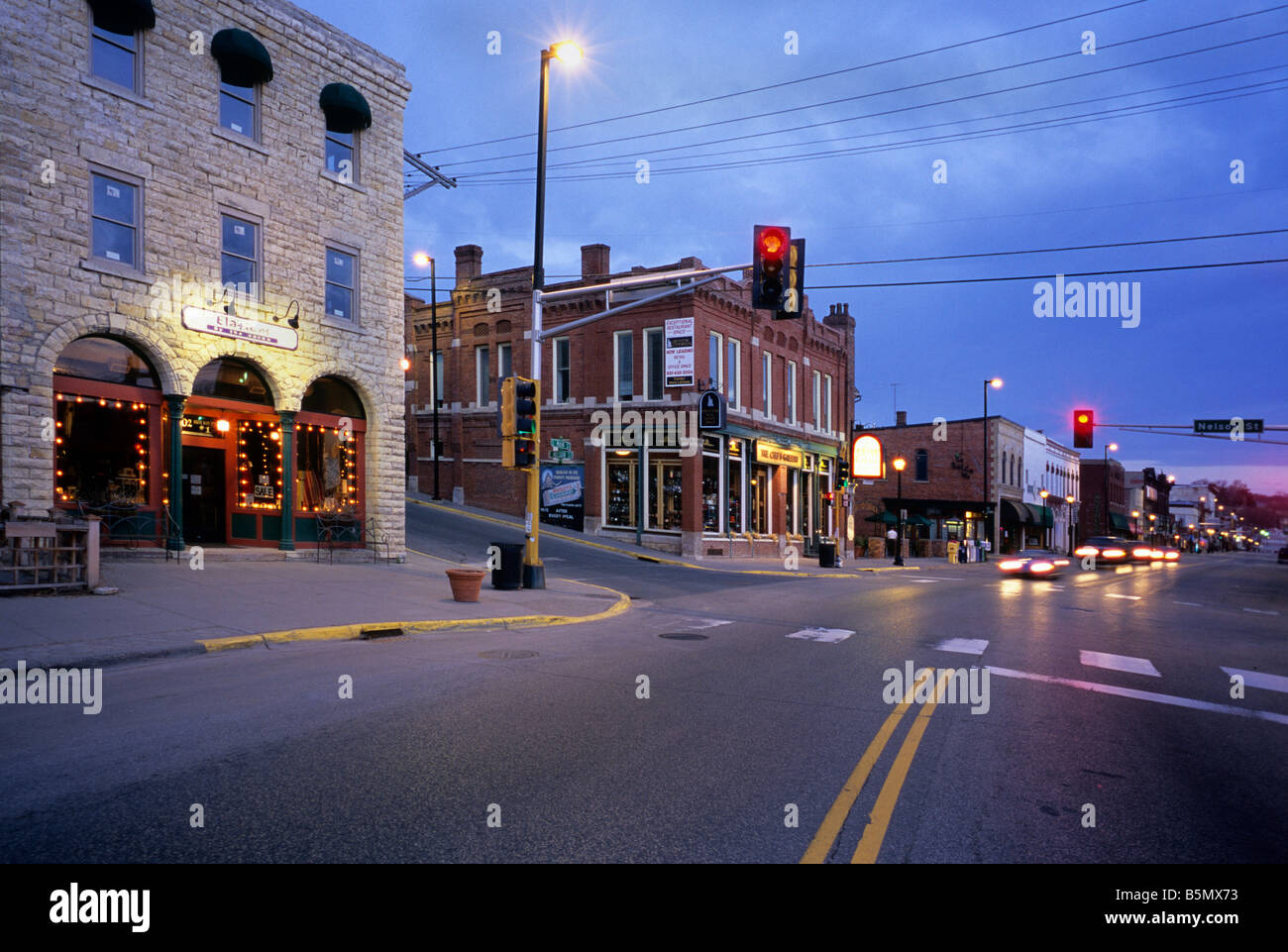 MAIN STREET OF HISTORIC STILLWATER, MINNESOTA ON THE SCENIC AND WILD ST ...