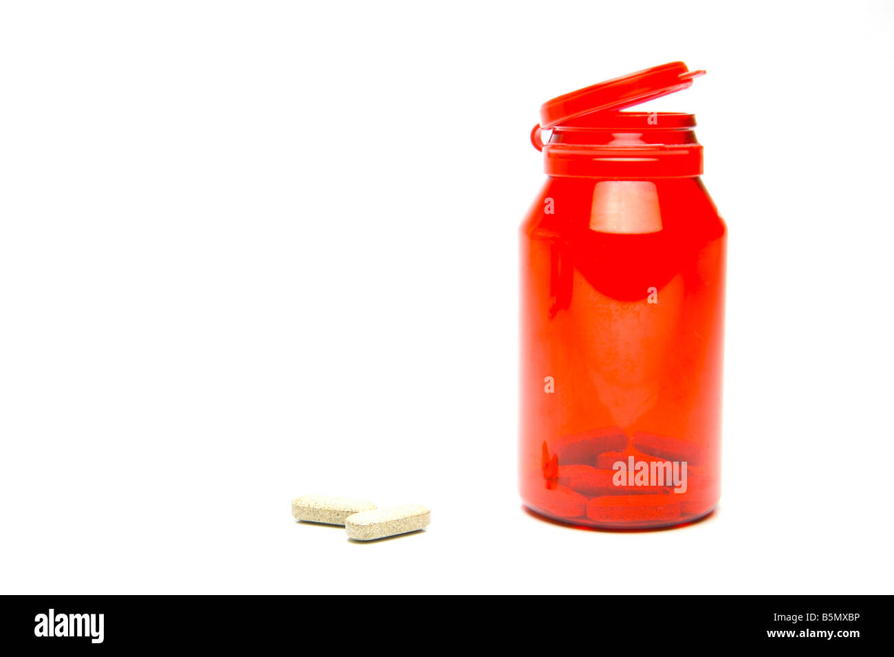 Prescription tablets isolated against a white background Stock Photo ...