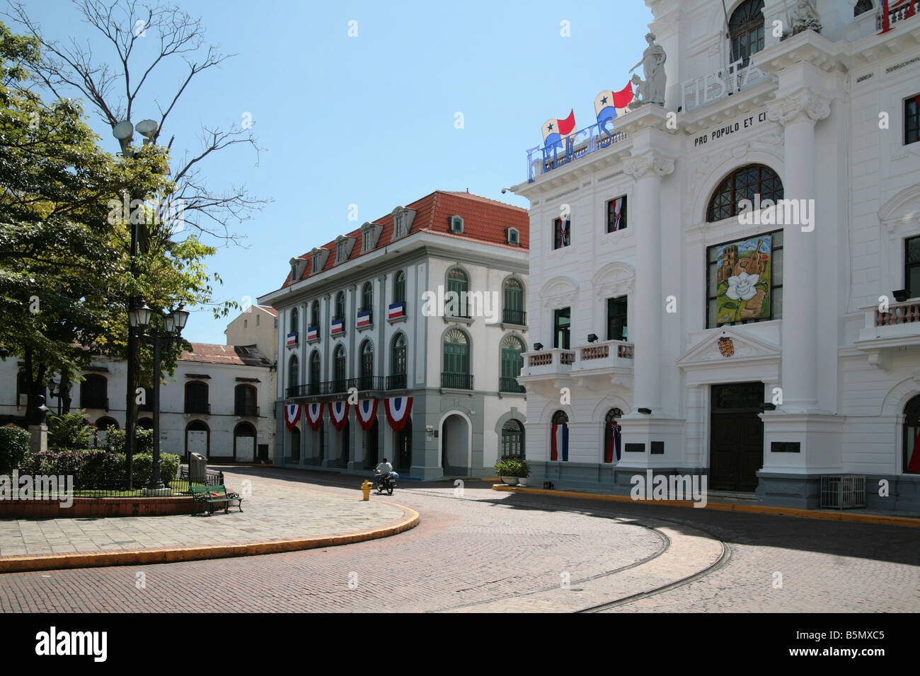 Palacio de Gobierno building at Cathedral Plaza of the Casco Viejo of ...