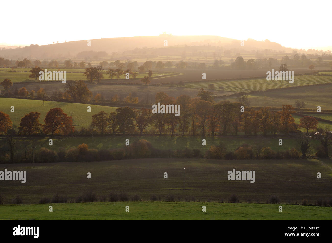 View towards Brailes Hill from Windmill Hill, Tysoe, Warwickshire ...