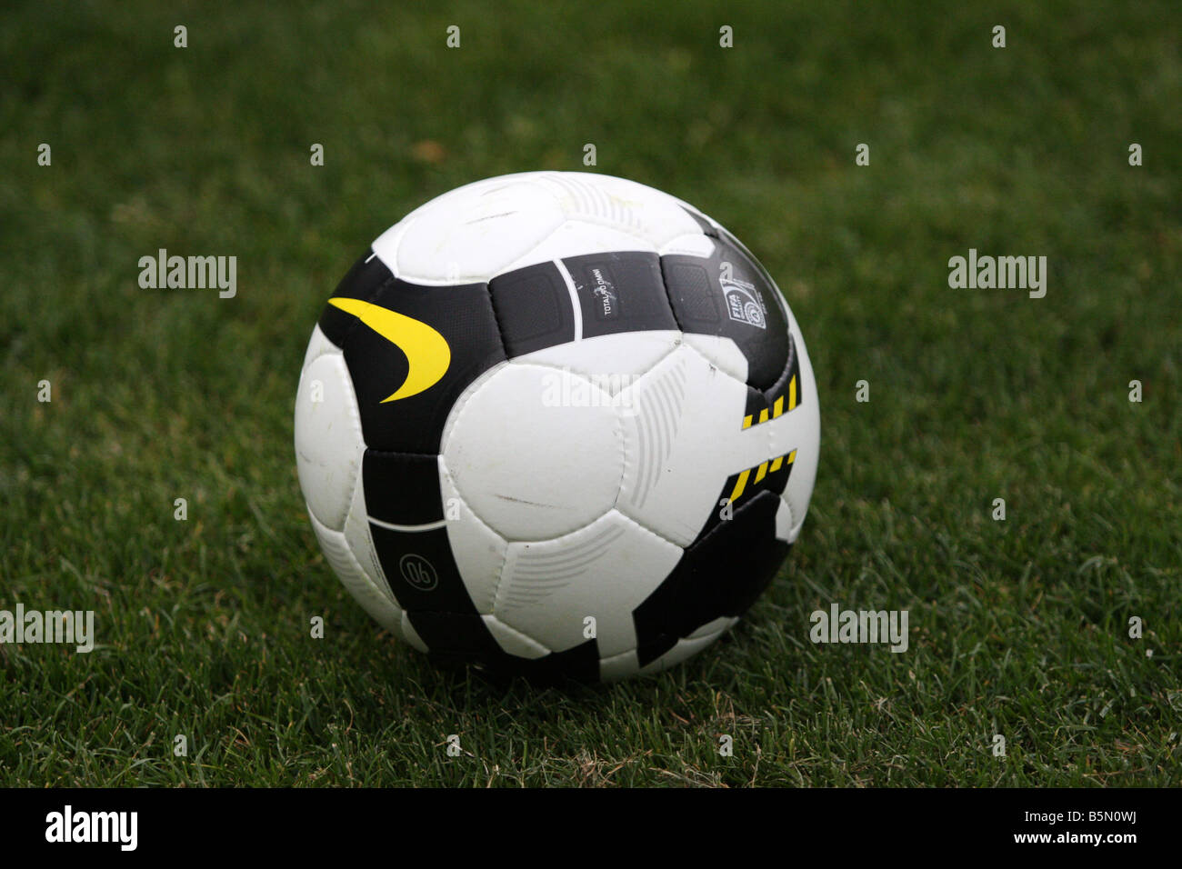 A soccer ball (football) sitting on a soccer field Stock Photo - Alamy