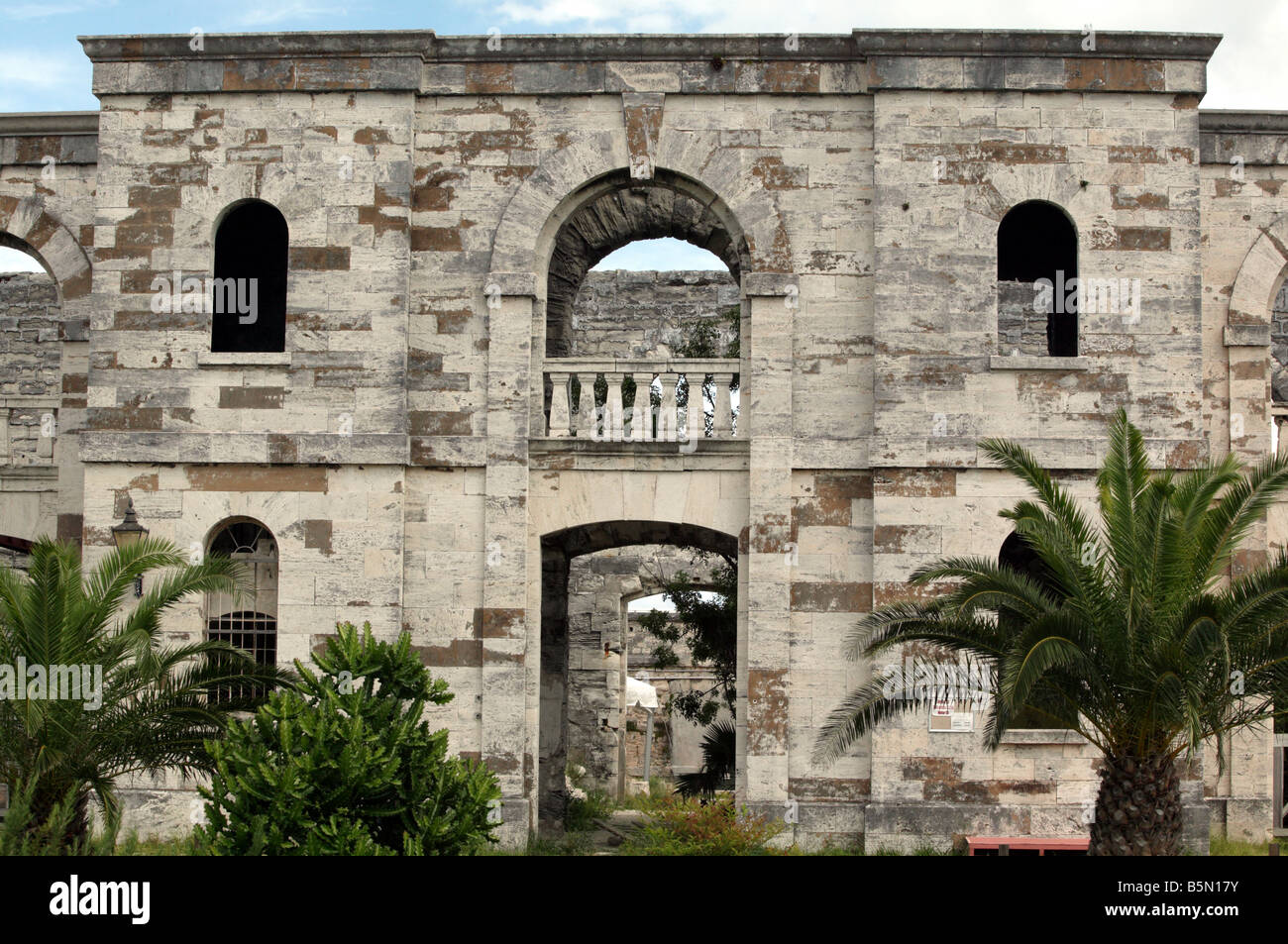 Head-on shot of an old warehouse in the Victualling Yard, Royal Naval ...