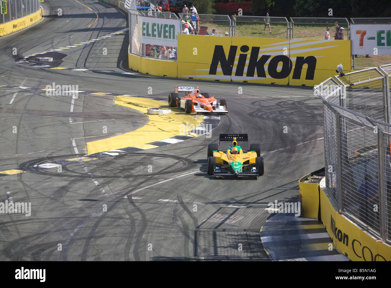 Will Power in the lead at the 2008 Nikon INDY 300 motor race on Surfers ...