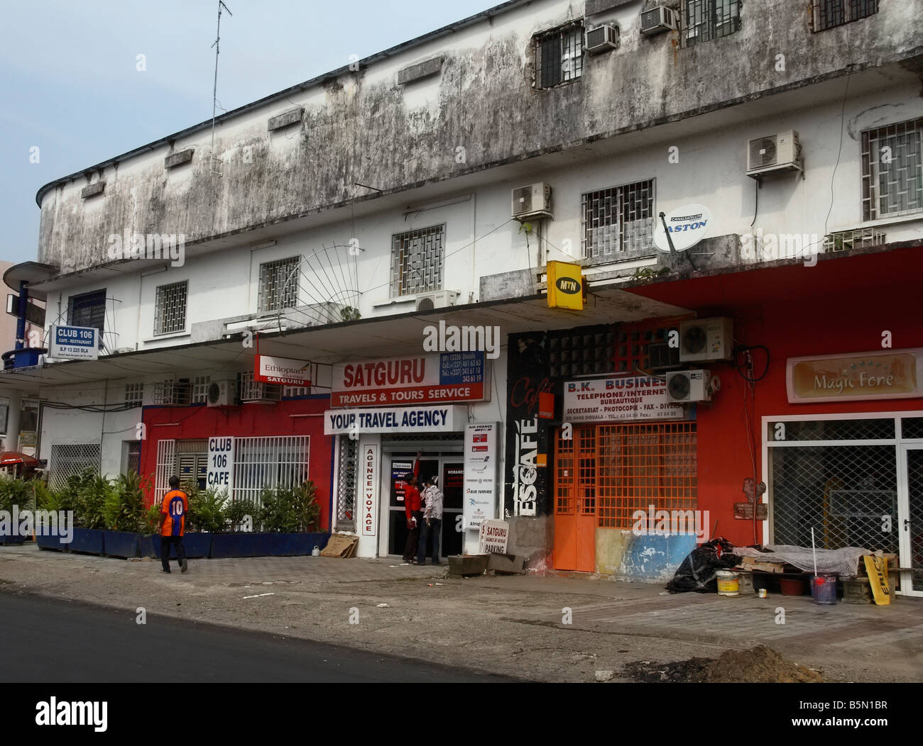 Shops and small businesses Douala Cameroon West Africa Stock Photo - Alamy
