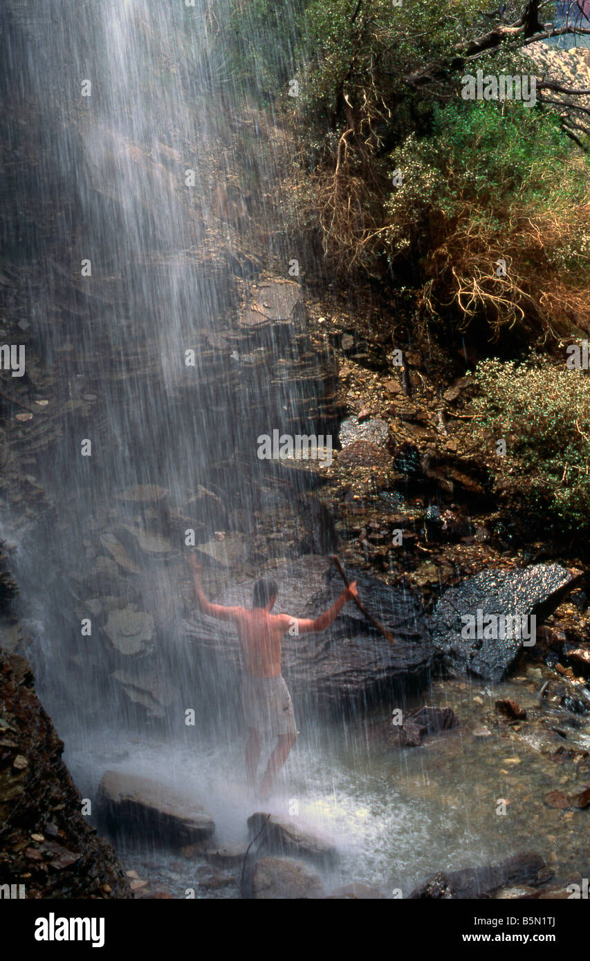 Mike Bucheit in Cheyava Falls Grand Canyon National Park Arizona USA ...