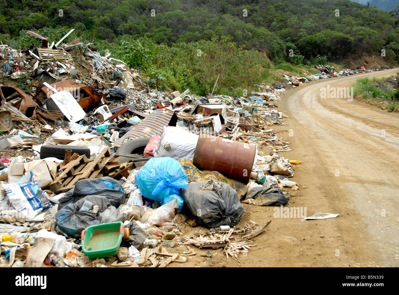 Road scene, pollution, incivility, New Caledonia Stock Photo - Alamy