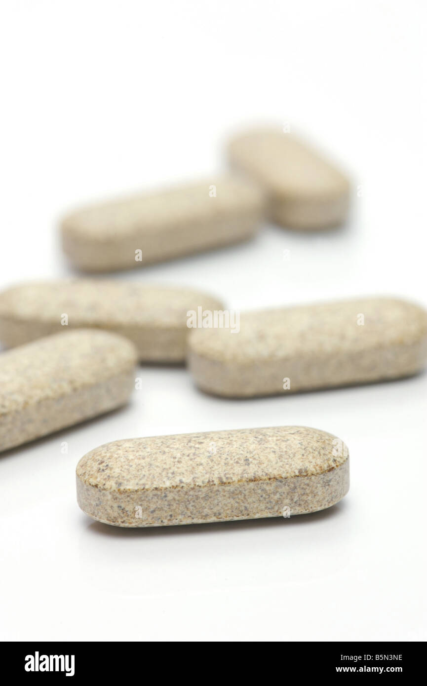 Prescription tablets isolated against a white background Stock Photo ...