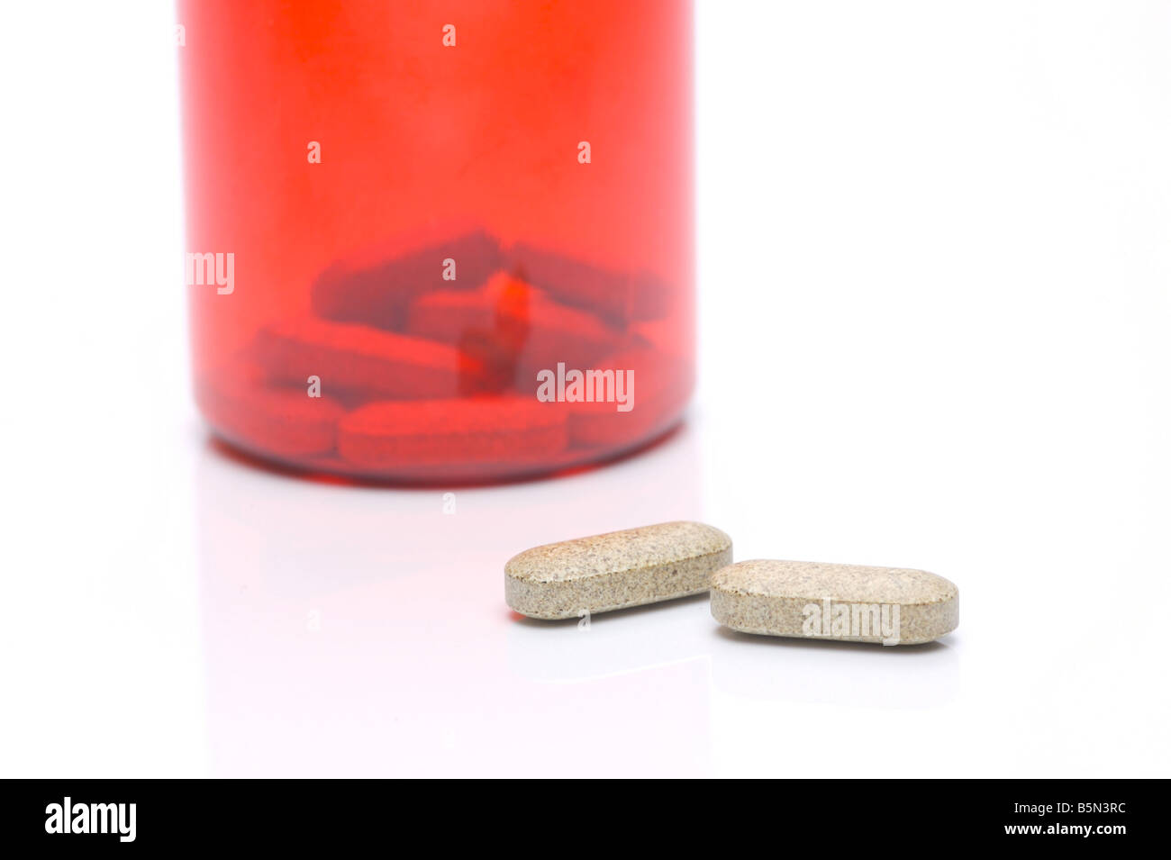 Prescription tablets isolated against a white background Stock Photo ...