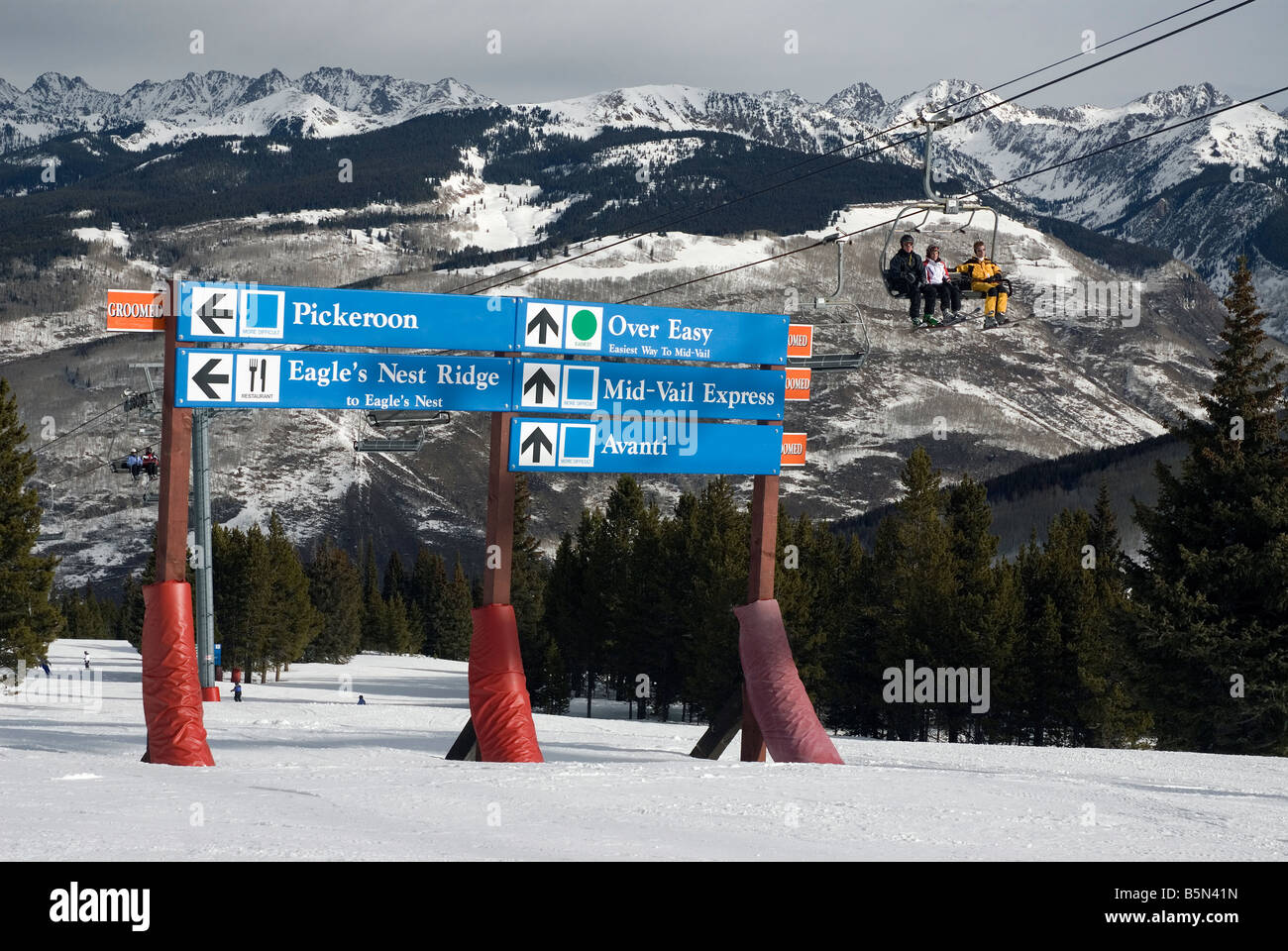 Groomed Runs designated at Vail Avanti Lift Vail Ski Resort Colorado ...
