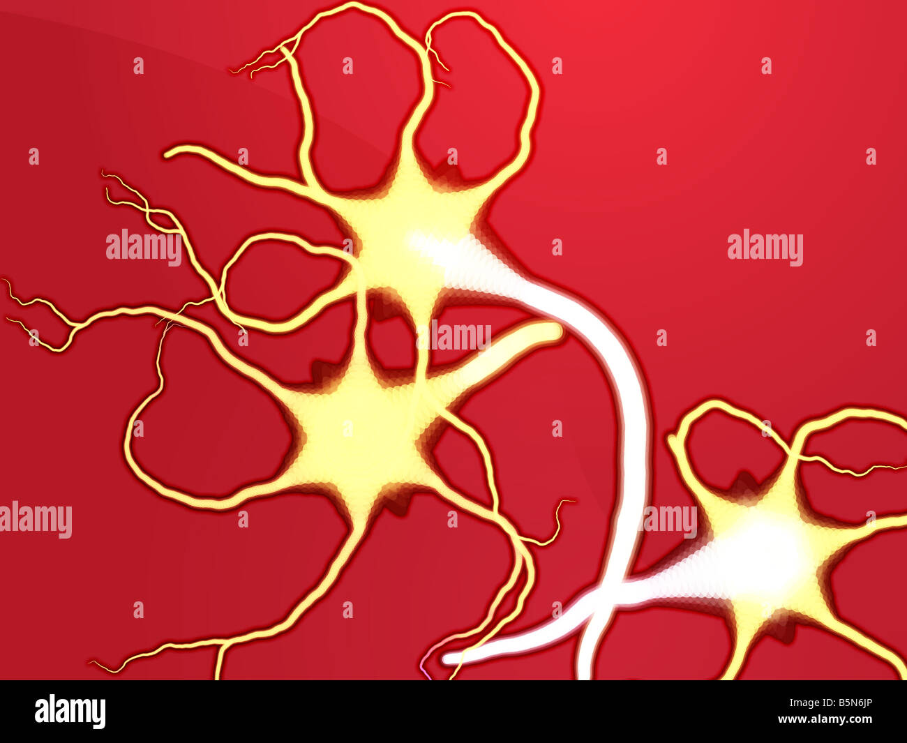 Illustration of neuron nerve cells abstract graphic render Stock Photo ...