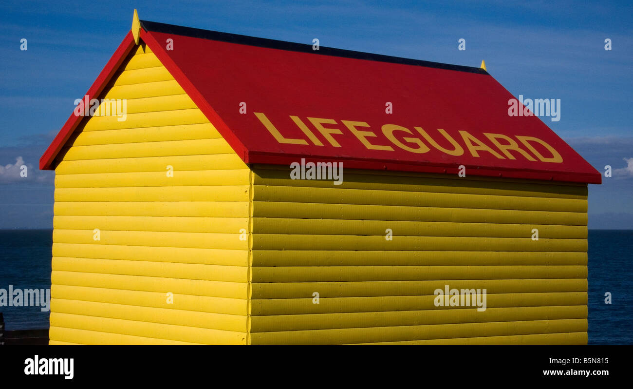 Lifeguards hut Whitstable Kent UK Stock Photo - Alamy