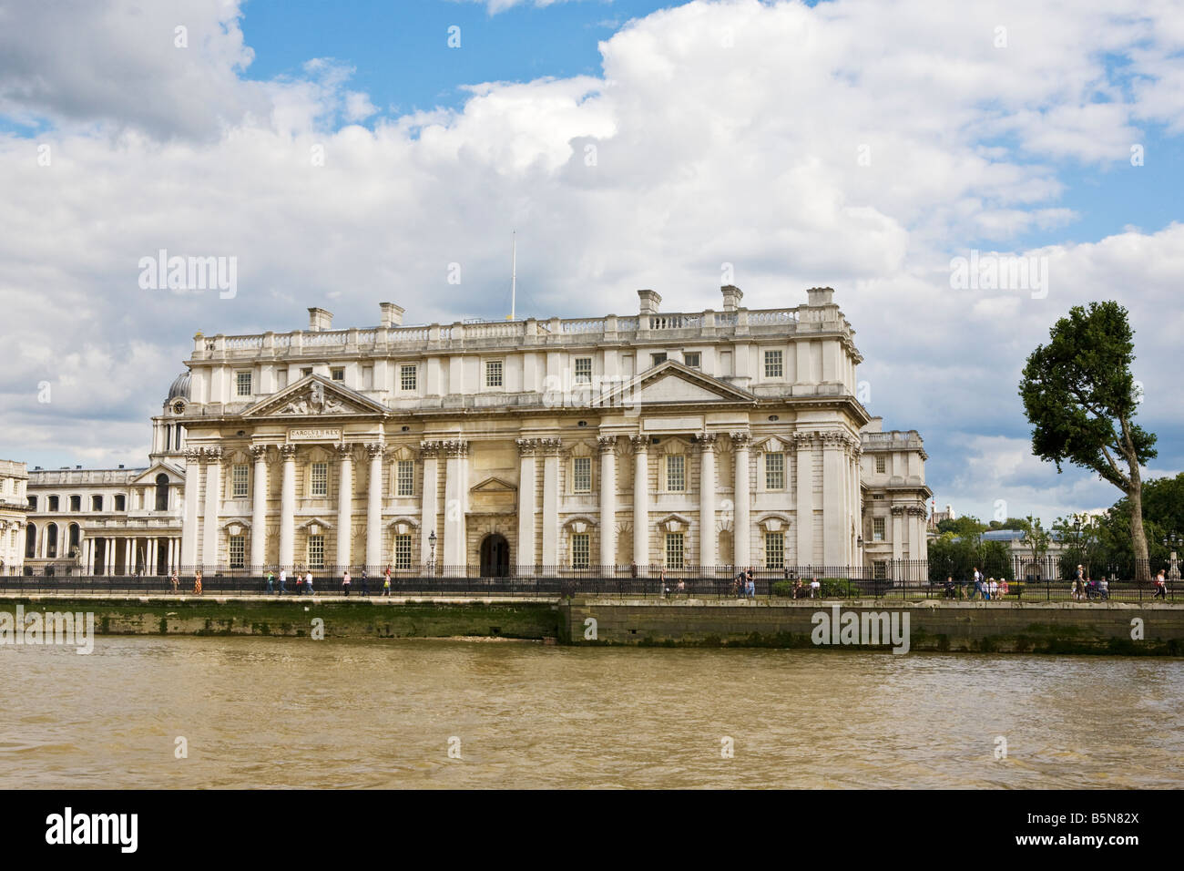 A bulding of the University of Greenwich viewed from The River Thames ...