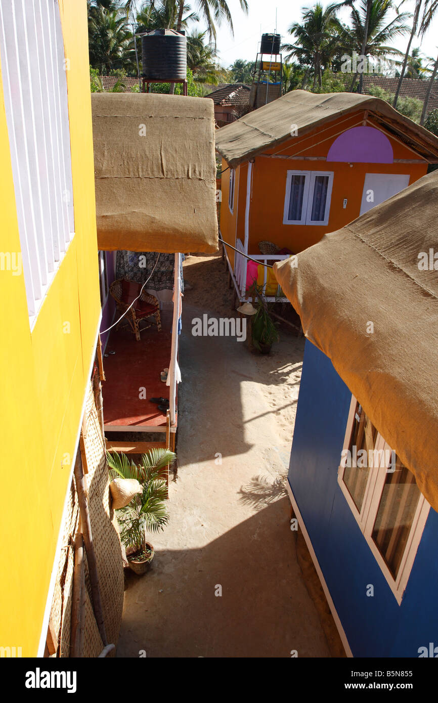Tourist accommodation on the beach Patnem Goa India Stock Photo - Alamy