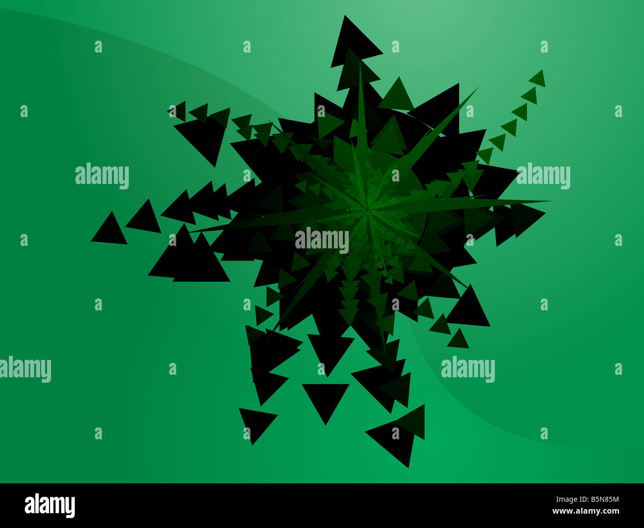 Explosion of geometric shapes abstract rendered illustration Stock ...