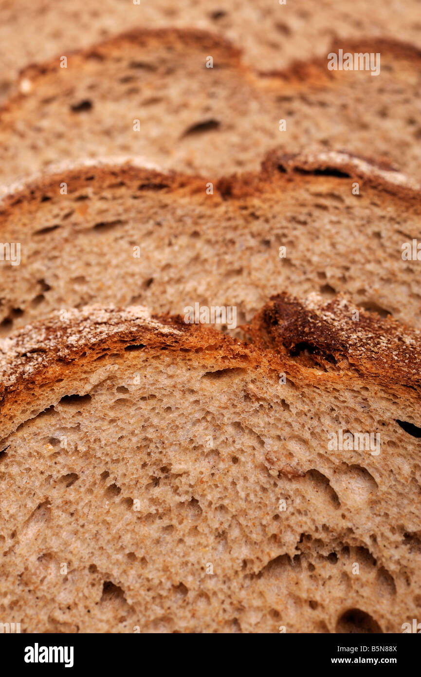 Texture of a sliced fresh dark bread Stock Photo - Alamy