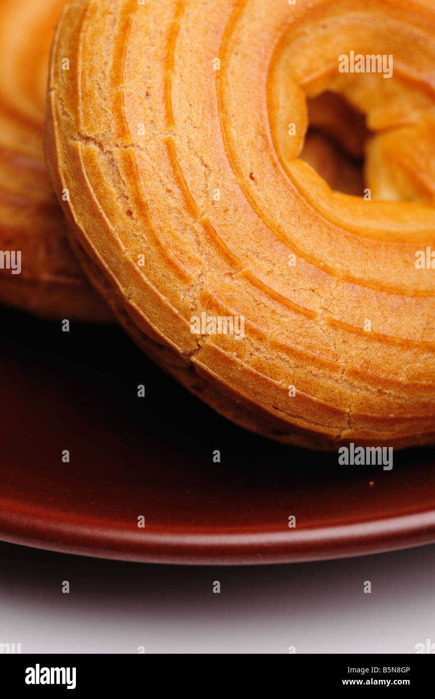Group of fresh round pastries Stock Photo - Alamy