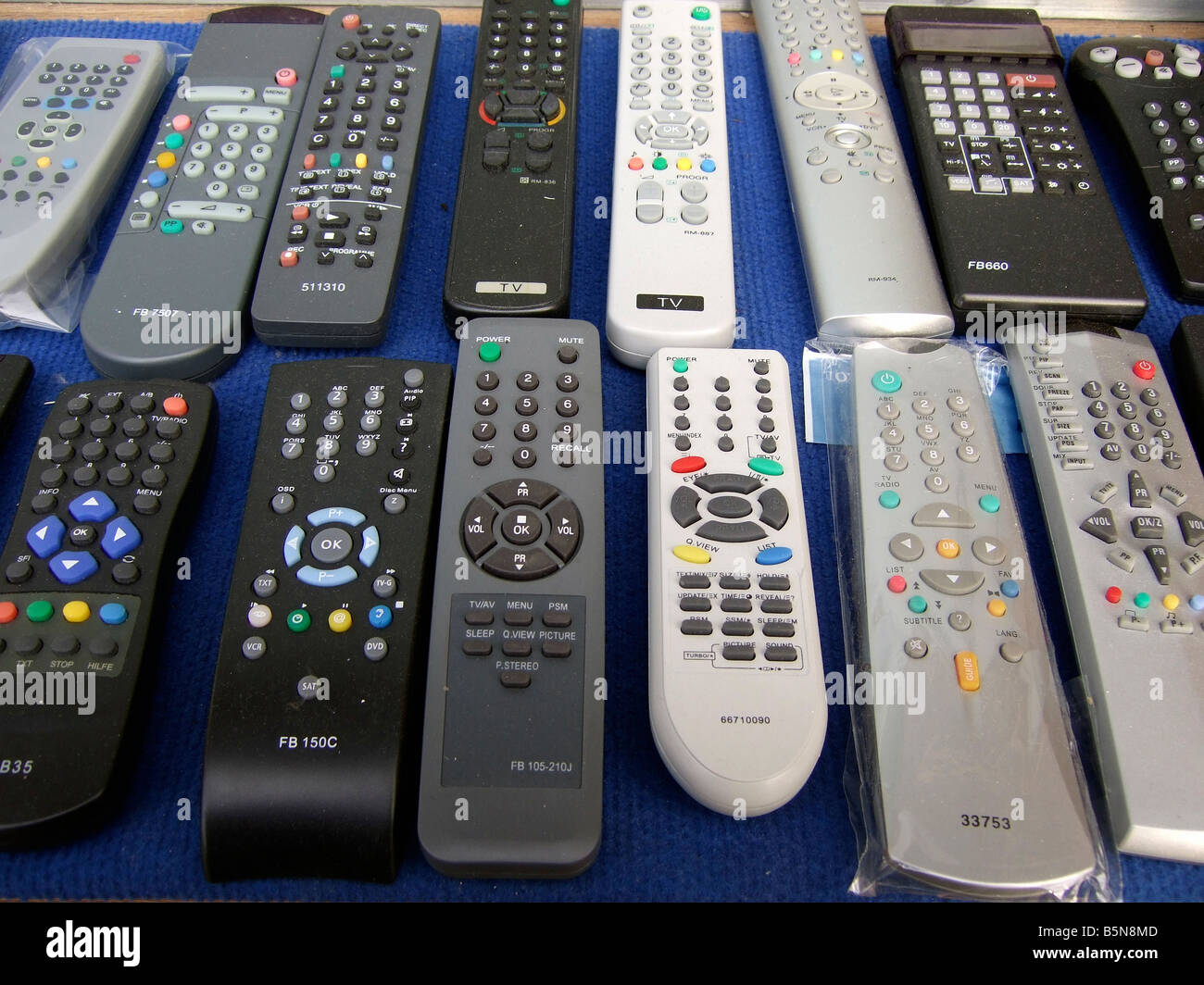 Remote controls for television set hi-res stock photography and images ...