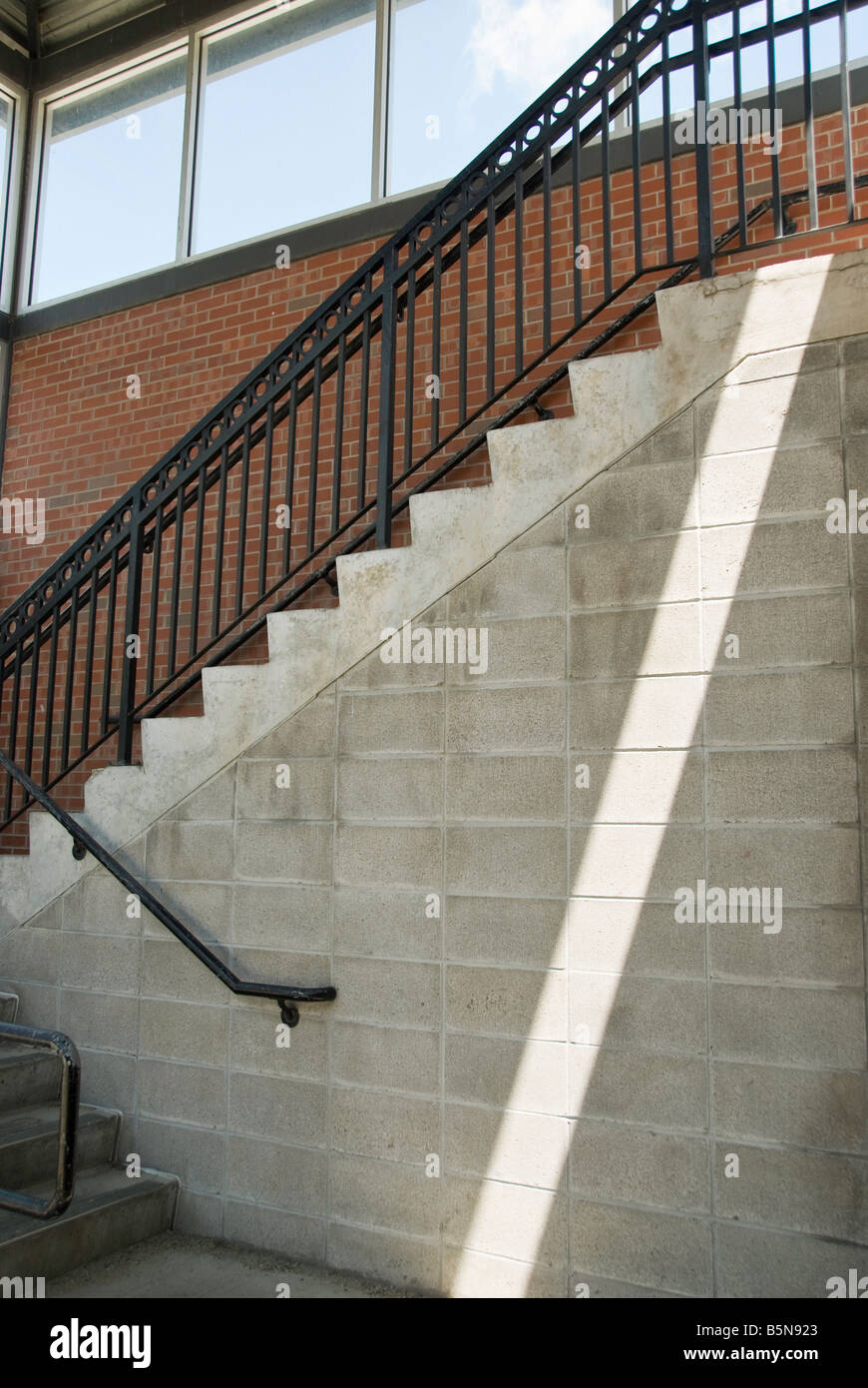 stairs with ray of shining light Stock Photo - Alamy