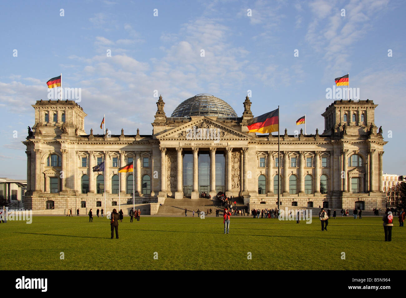 The German Parliament Building and the Republic Square, Berlin, Germany ...