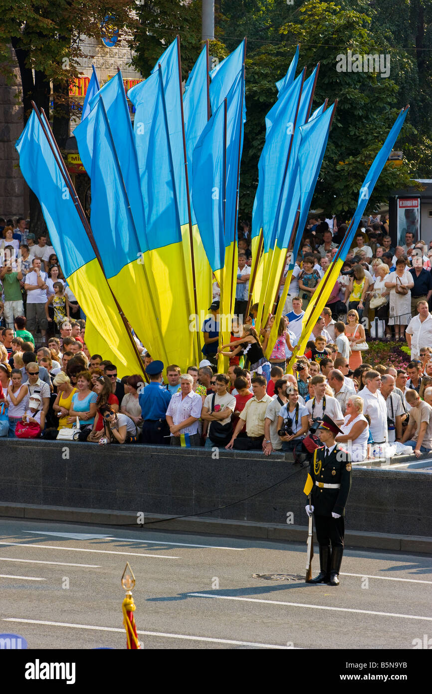 Annual Independence day parade along Khreshchatyk Street and Maidan ...
