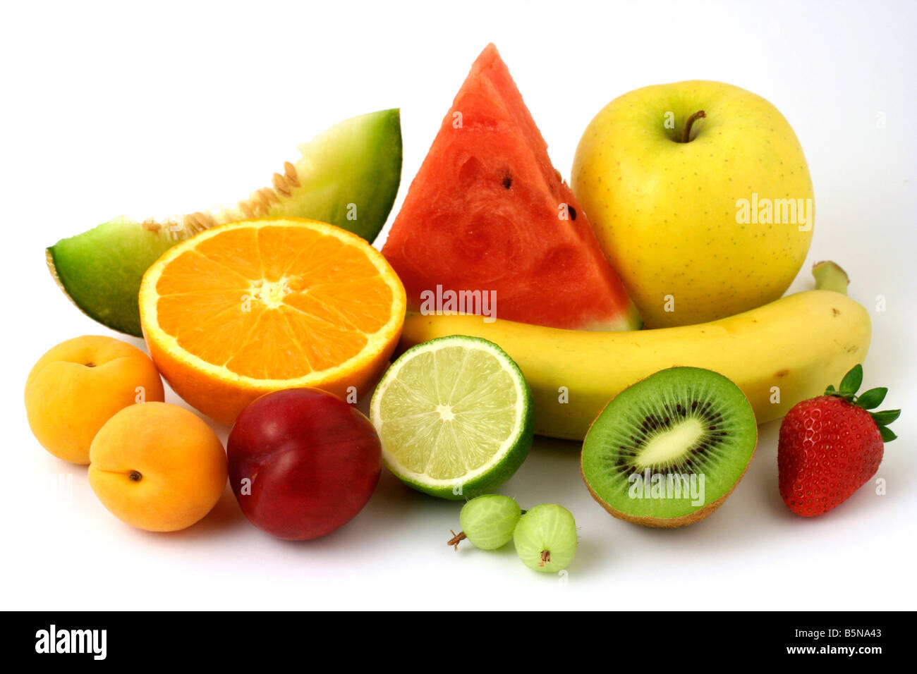 Still life bananas apples strawberries hi-res stock photography and ...